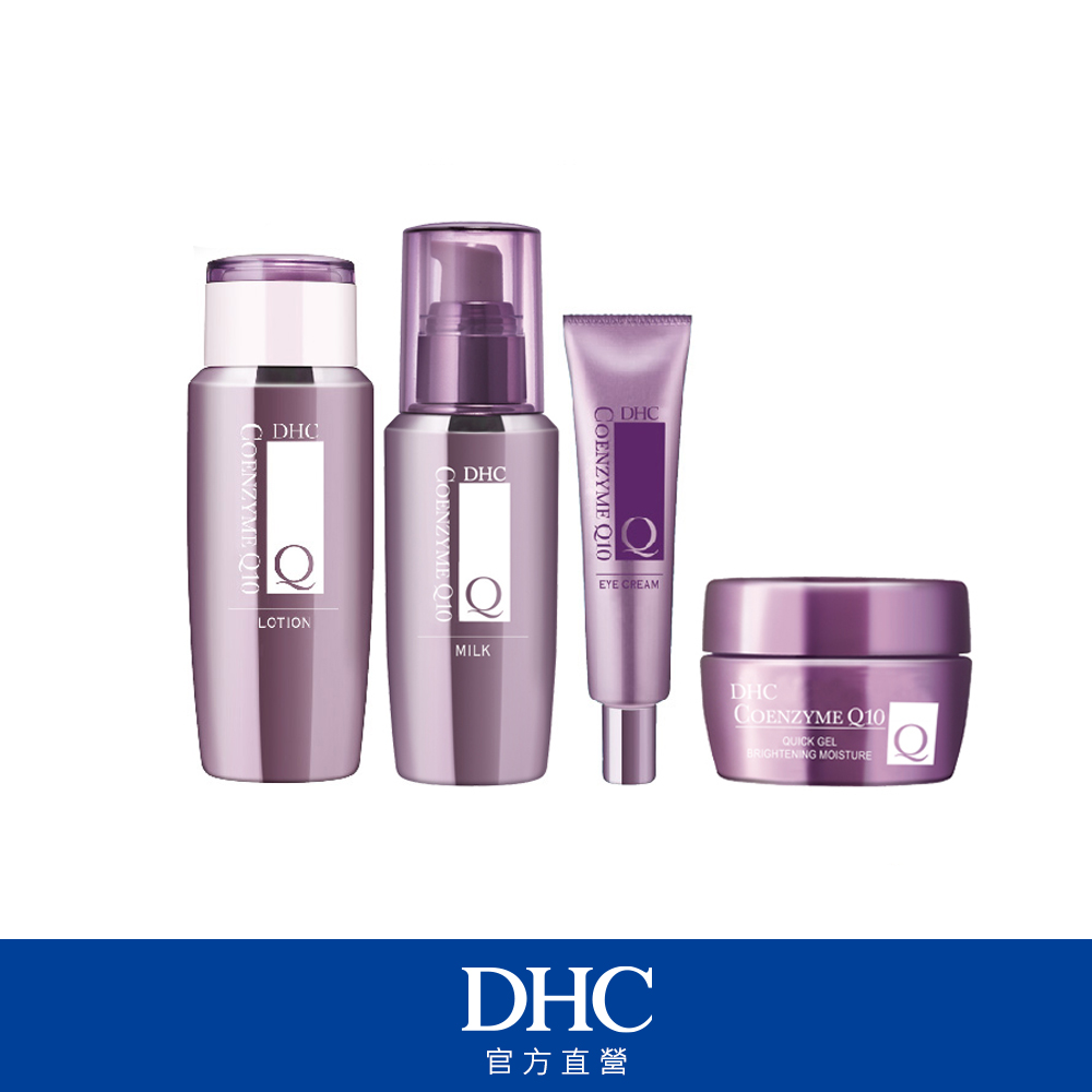 DHC】Q10晶妍緊緻4入組(緊緻精華乳100ml+眼霜+雪澄凝霜100g+化粧水 160ml)-momo購物網